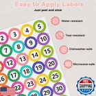 1 Inch Number Stickers 1-40, 24 Sheets Consecutive Number Labels ...