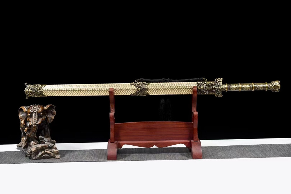 High Manganese Steel Battle Jian Metal Handle Han Dynasty Saber Chinese ...