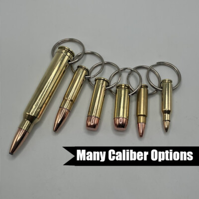 Bullet Keychain - MANY CALIBER OPTIONS - Made from real bullets | eBay