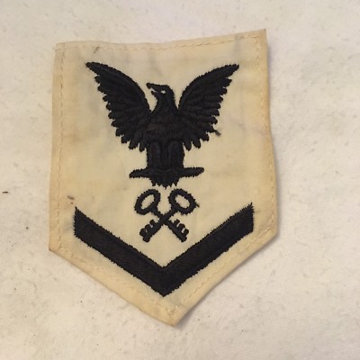 Vintage US Navy Logistics Specialist Patch - White with Black Eagle ...