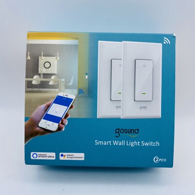 Gosund 2 Pack Smart Light Switch Wall Mount Work With Alexa Google ...