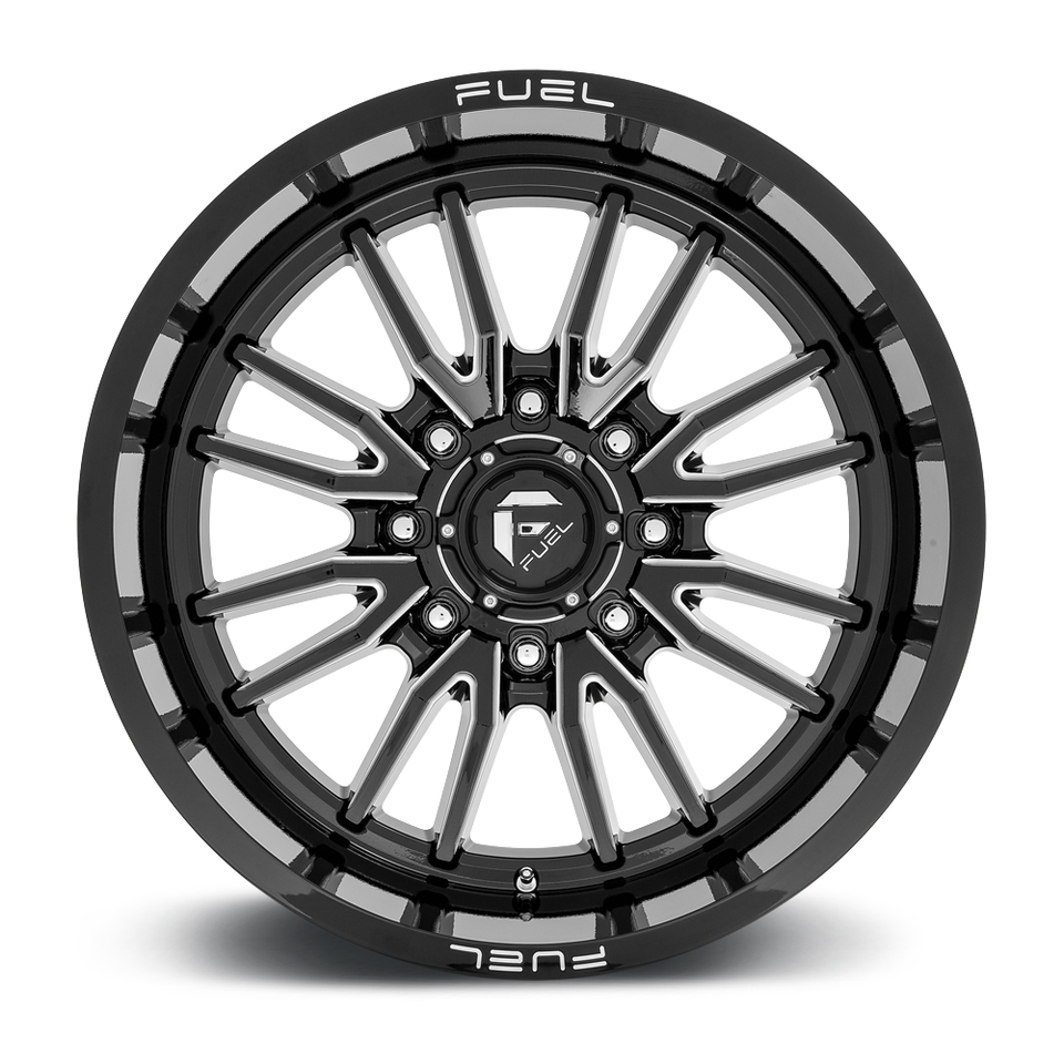 Set 4 20" Fuel D761 Clash 20x10 8x180 Gloss Black Milled Wheels -18mm ...
