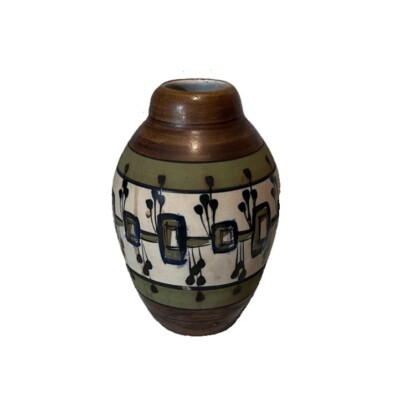 VTG Jardiniere Harsa Israel Amphora Hand Paint Abstract Pottery Mid ...