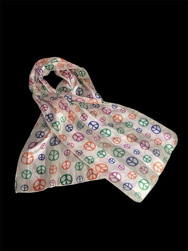 Colorful Peace Sign Scarf | eBay