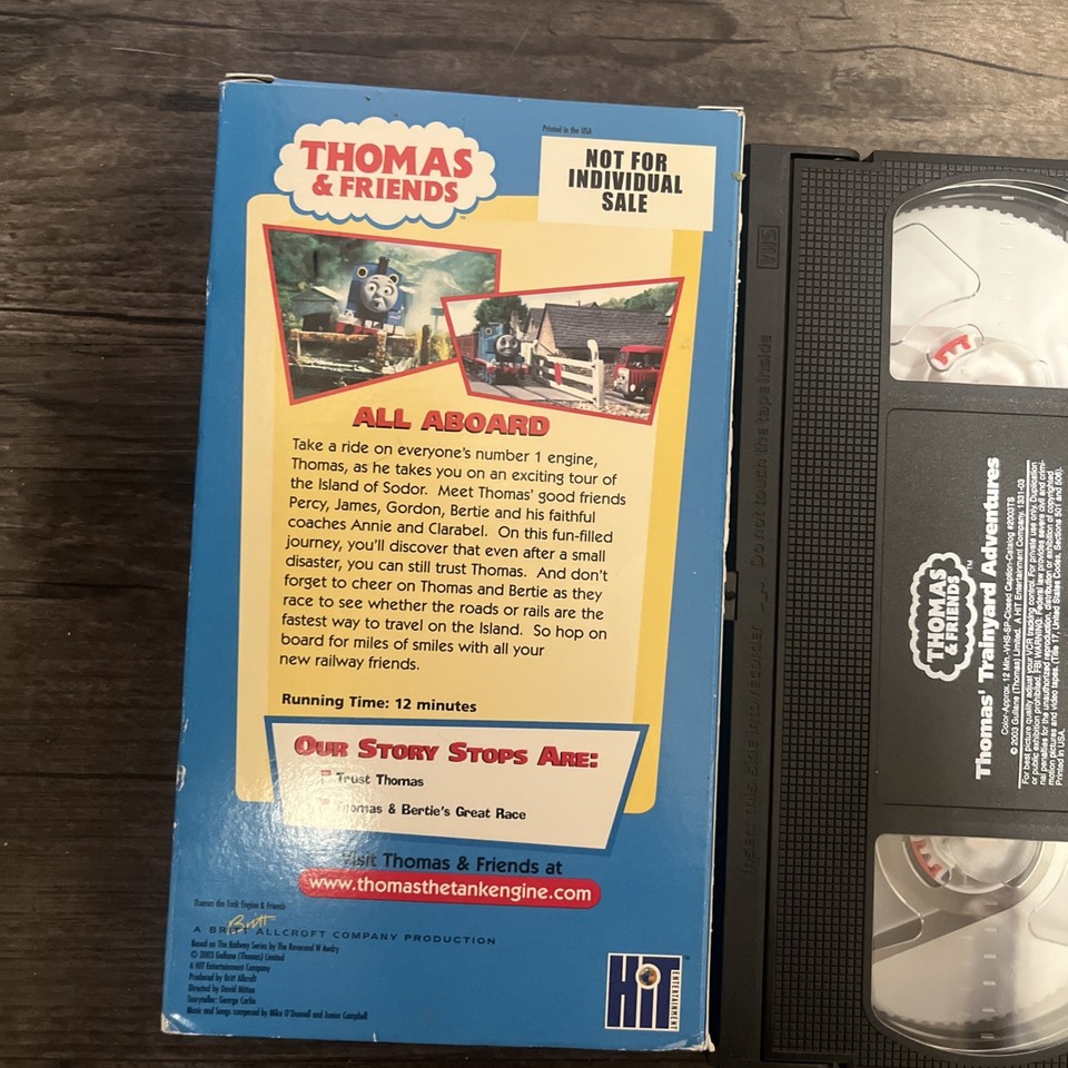Thomas & Friends Thomas’ Trainyard Adventures Rare Video Sampler VHS ...