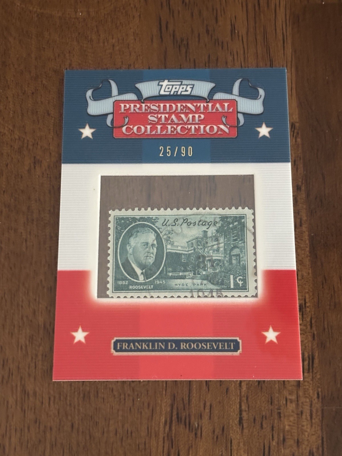 2008 TOPPS PRESIDENTIAL STAMP COLLECTION #25/90 FRANKLIN ROOSEVELT FDR2 ...