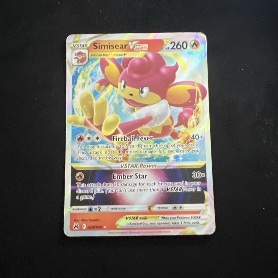 Simisear Vstar - 023/159 - Ultra Rare - Crown Zenith - NM/M - Pokemon ...