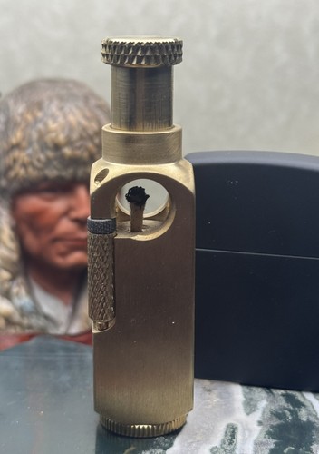 •NEW• SOLID BRASS Tobacco PIPE LIGHTER 4 Sided- Uses Standard Fluid ...