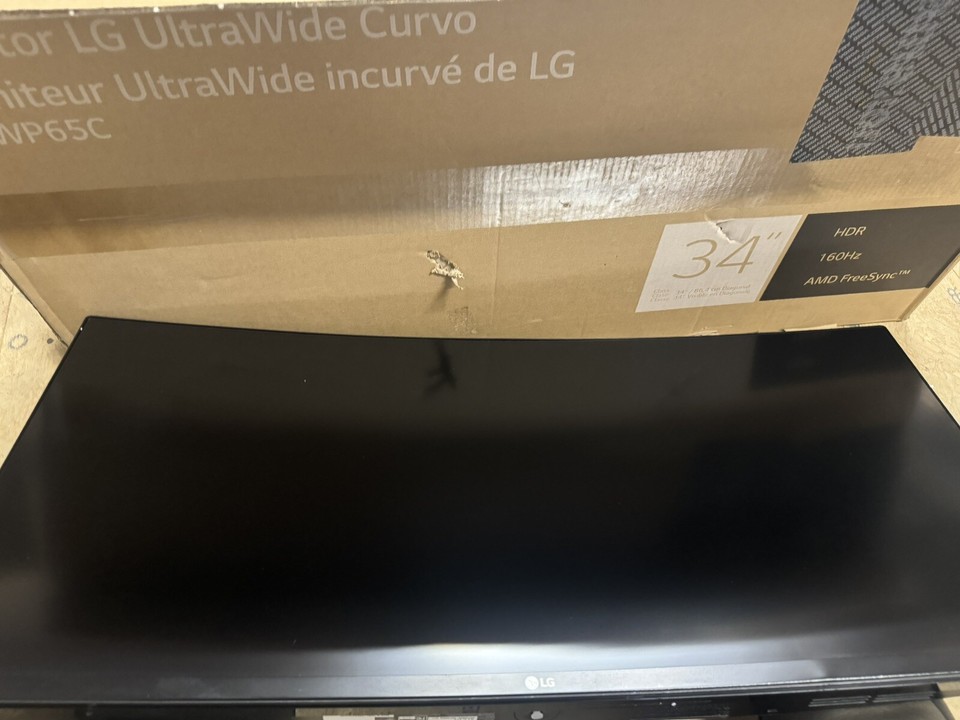 LG 34WP65C-B Curved 160Hz UltraWide QHD HDR FreeSync Gaming Monitor ...