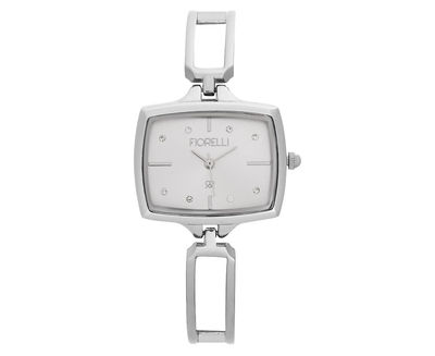 Fiorelli Woman's Crystal Bracelet Watch Silver/White Perugia Quartz ...