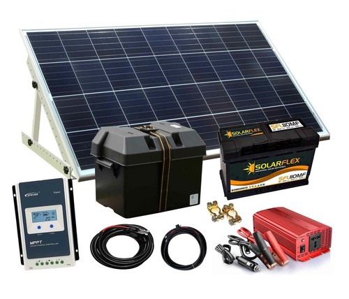 150/1000w Poly Solar Panel Generator Kit MPPT Charge Control Battery ...