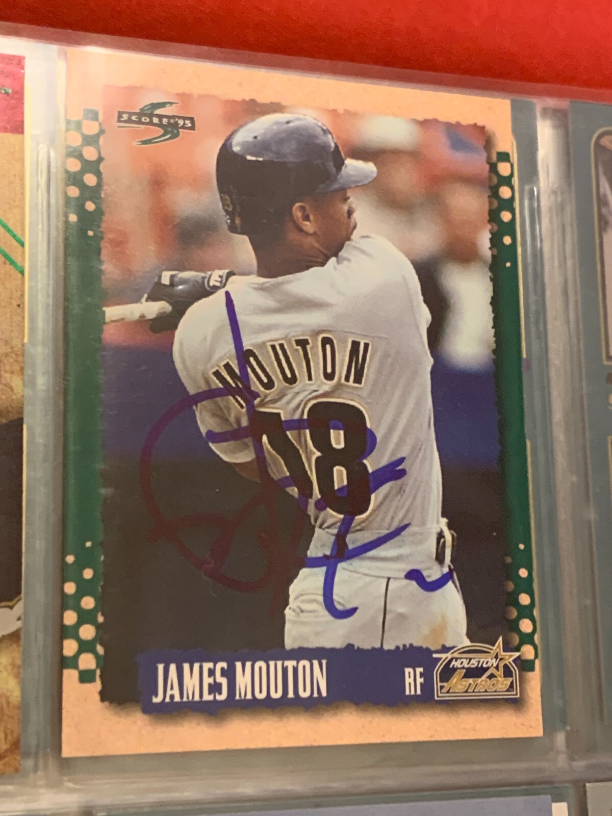 JAMES MOUTON AUTOGRAPHED SIGNED 1995 SCORE CARD ASTROS COA | eBay