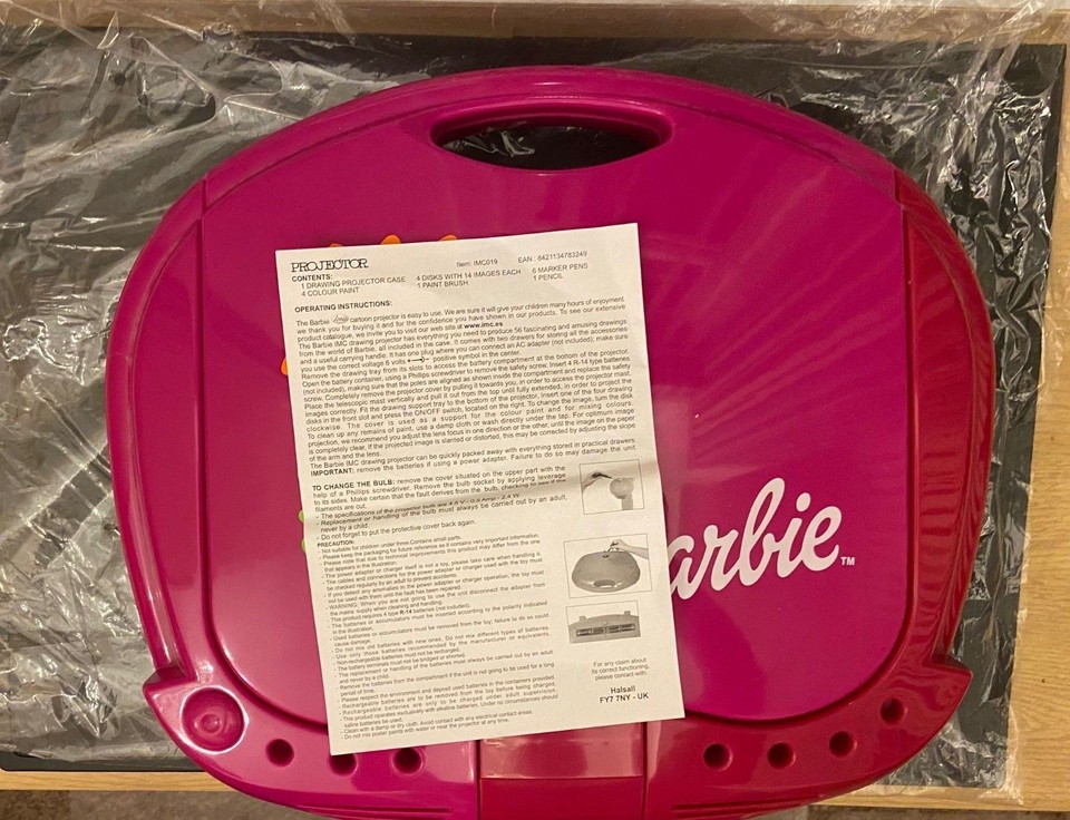 Barbie Drawing Projector by Halsall Toys - New in Box with Accessories ...