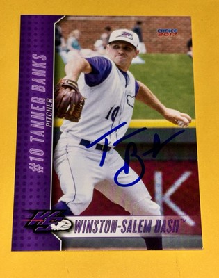 Tanner Banks SIGNED 2017 Winston-Salem Dash Team Card Auto RC Phillies ...