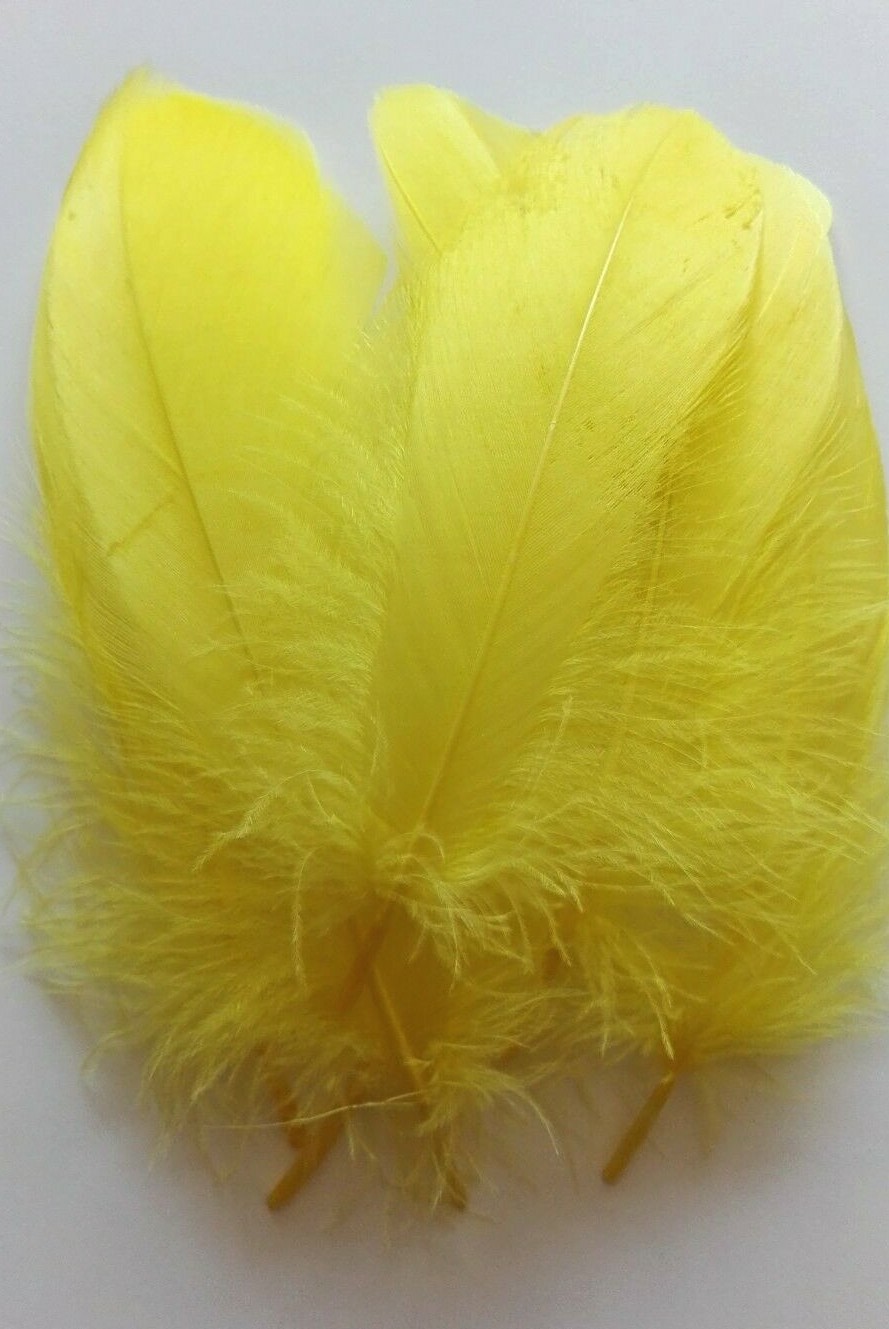 PACK OF 6 X GOOSE SHOULDER FEATHERS - CRAFTS, MILLINERY, FLY TYING ETC ...