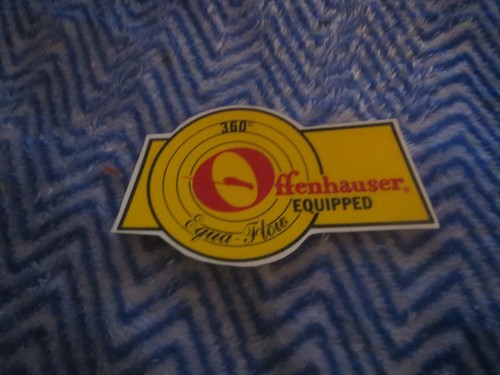 1960's 1970's VINTAGE OFFENHAUSER EQUIPPED 360 DEGREE LOGO EQUA-FLOW DECAL STICK | eBay