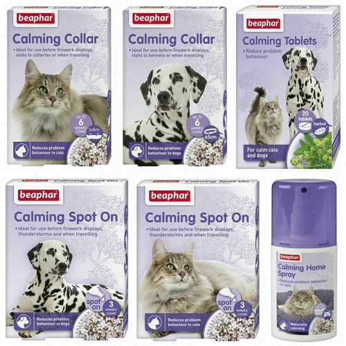 Beaphar Dog Puppy Cat Kitten Calming Spray Spot On Collar Tablets ...