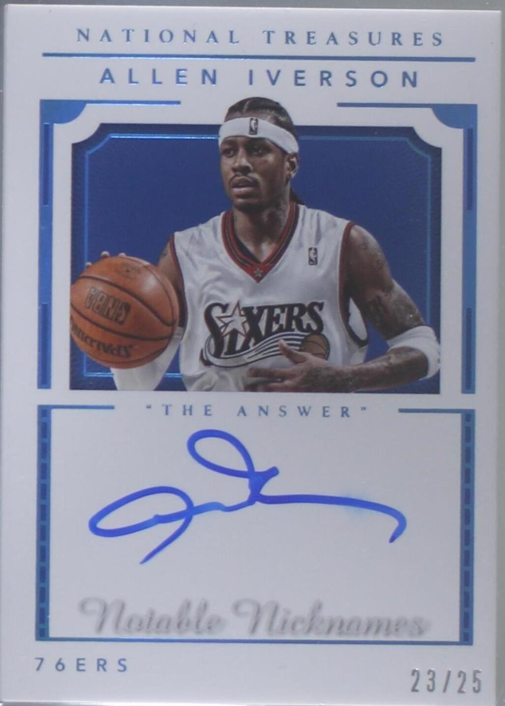2015-16 Panini National Treasures - Notable Nicknames Allen Iverson #NN ...