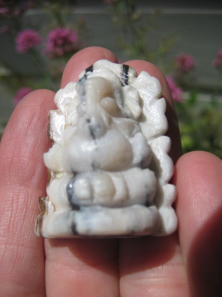 Natural Petrified Wood Ganesh Ganesha Elephant Statue Carving Thailand ...