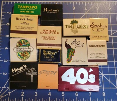Vtg Matches Matchbook Advertising Palm Desert CA, 13 Different | eBay