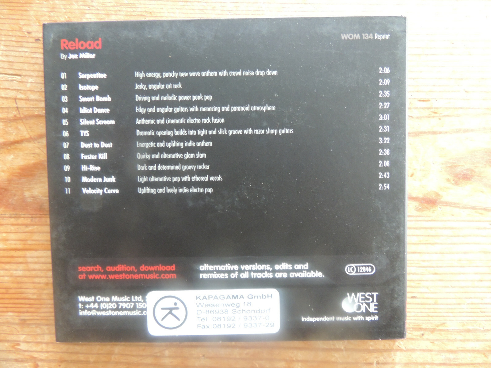 Doppel-CD-Sampler-Album: Jez Miller ‎– Reload (2009) | eBay
