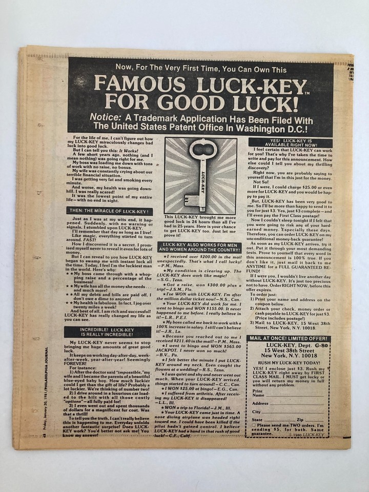 Philadelphia Journal Tabloid January 30 1981 Vol 4 #46 NHL Flyers Pete ...