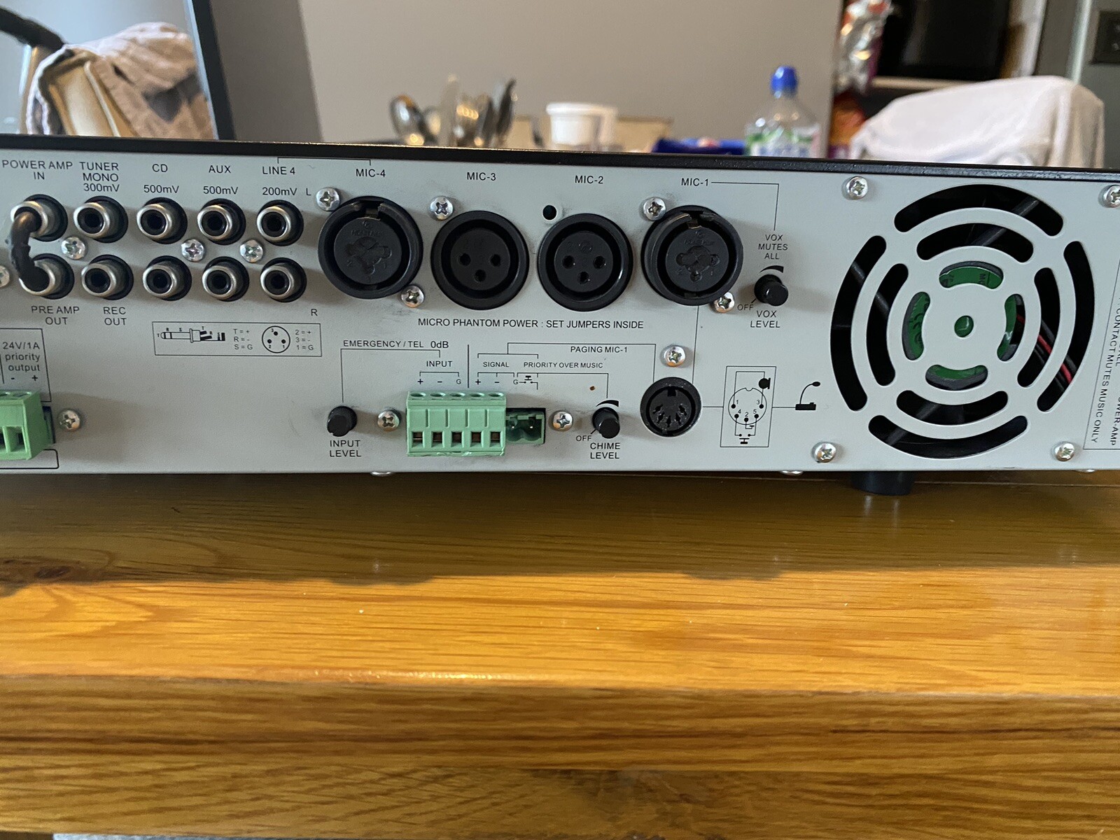 APART MA200 Pro Public Address Amplifier 4x line 4x Mic 200W Power Amp ...