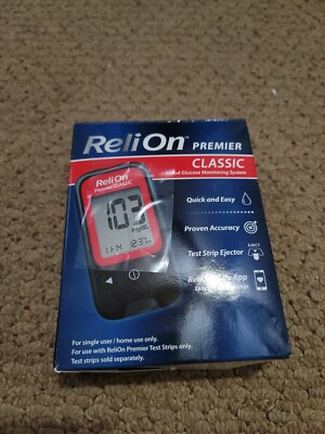RELION PREMIER CLASSIC BLOOD GLUCOSE MONITORING SYSTEM | eBay