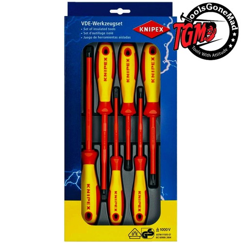 Knipex 6pc 1000V VDE Insulated Screwdriver Set - Made in Germany - 00 ...
