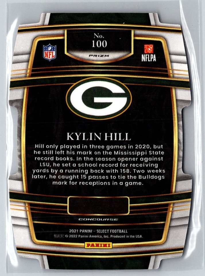 2021 PANINI SELECT RED/WHITE/BLUE KYLIN HILL GREEN BAY PACKERS #100 | eBay