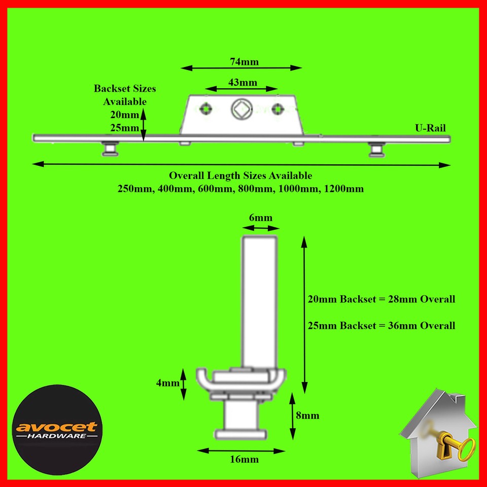UPVC Window Lock Avocet Offset Espag PVC Locks Gearbox Mechanism With ...