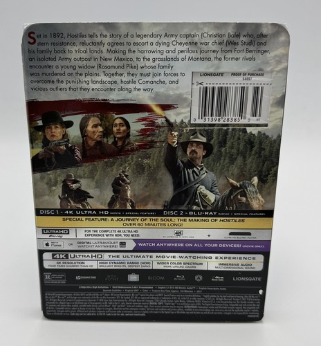 Hostiles (2017, 4K UltraHD / Blu-ray set) Christian Bale / Rosamund ...