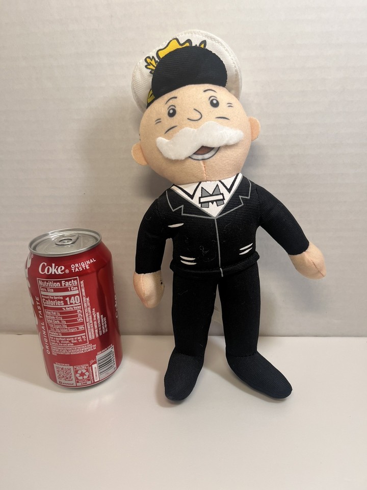 10” Monopoly Man Plush Stuffed Toy Captain Hat Hasbro | eBay