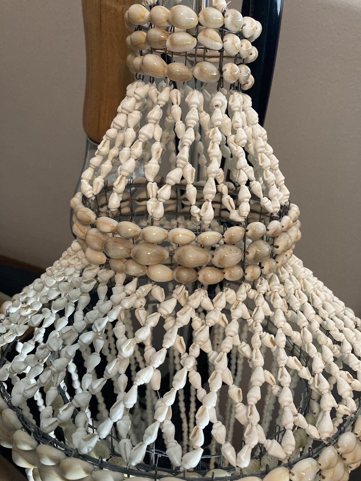 Chula Shell Chandelier 53” Wind Chime Hang Gorgeous Wire Fishing Line ...