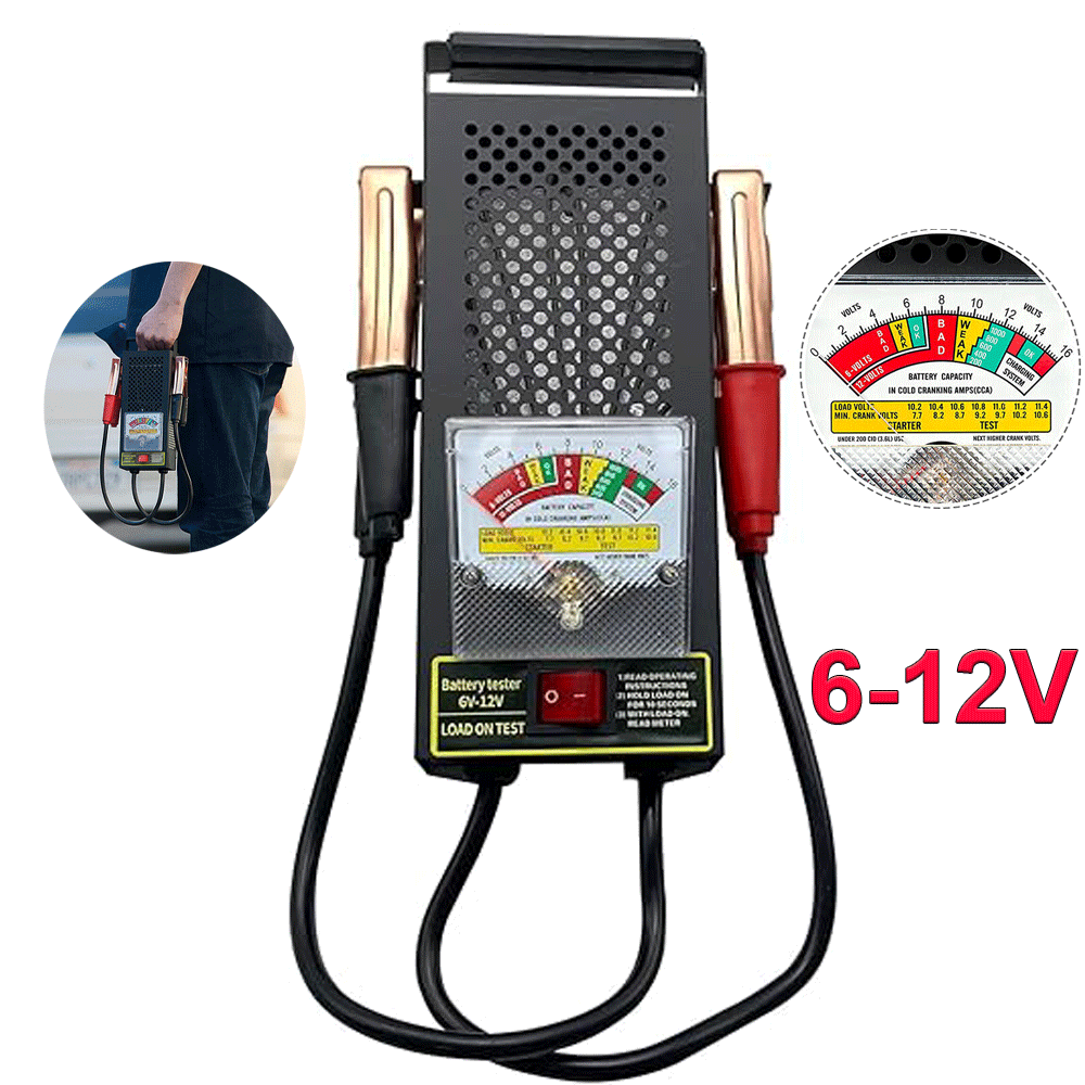 Car Battery Load Tester 6V 12V Voltmeter 100Amp Analyzer 5 Seconds Fast ...