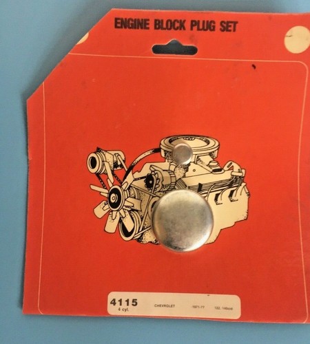 NOS 4CYL CHEVROLET ENGINE BLOCK PLUG SET 1971-77 , 122, 140 CID | eBay