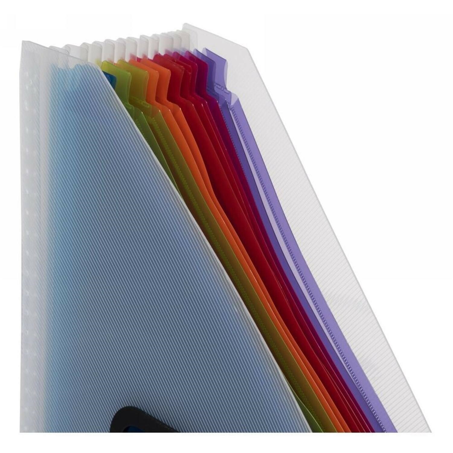 WHSmith+Rainbow+Coloured+Plastic+Expanding+A4+Magazine+File+With+13 ...