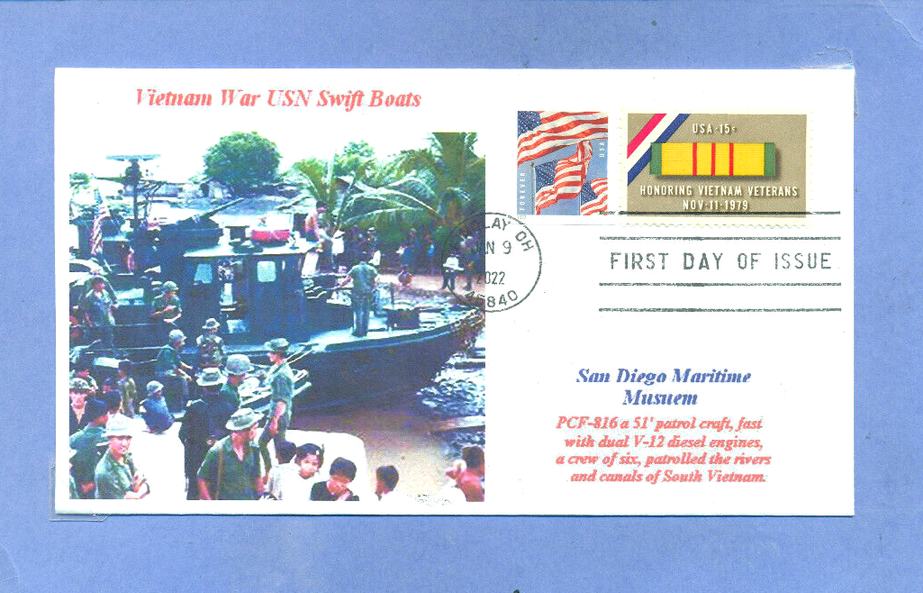 PCF-816 SWIFT BOAT Vietnam War Fighting Patrol Craft Color Photo San ...