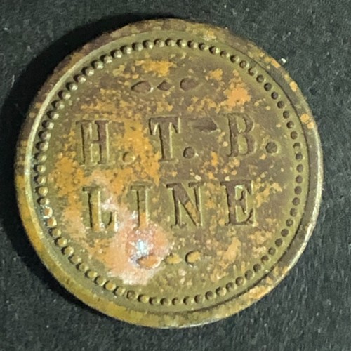 H.T.B. Line (Hill Top Bus Line Beaver Falls, PA) Brass 15¢ Token 18mm ...