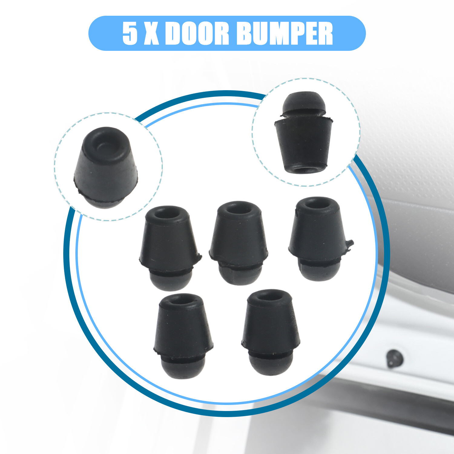 5Pcs Bumper Door Overslam Rubber Stop Buffer Replacement for Hyundai ...