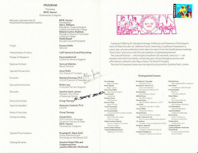 Signed USPS 2nd Day Unveiling Ceremony Program #3175 Kwanzaa African ...