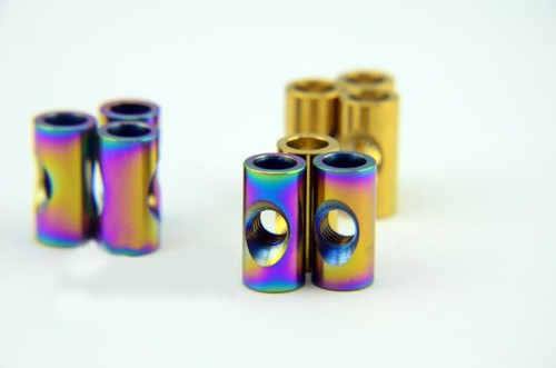 2x M6 Cylindrical Titanium Nuts For Bike Bicycle Seatpost Bolts Screws ...