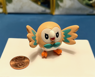 Pokémon - ROWLET PVC Figure 1.5" - Nintendo/TOMY + Free Trading Cards ...
