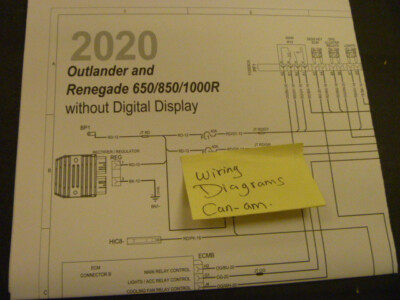 2020 Can-am Outlander Renegade 650 850 1000R ATV Wiring Diagram ...