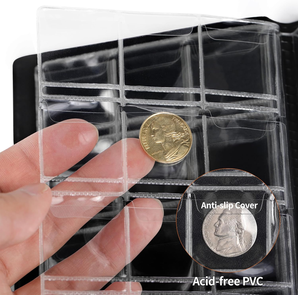 Coin Collection Album - Coin Holder Book Coin Storage Album Money Penny ...