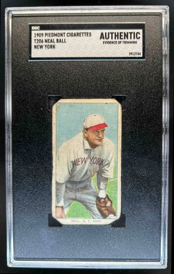 1909 Piedmont Cigarettes T206 Neal Ball New York SGC Authentic | eBay