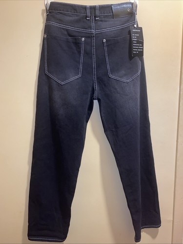 Game Time Jeans Mens 30 Black Wide Leg Baggy Y2K Hip Hop Skater ...