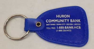 Vintage Plastic Keychain Huron Community Bank | eBay