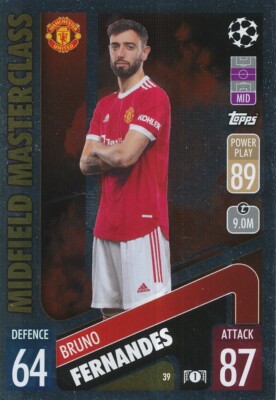 039 MANCHESTER UNITED - BRUNO FERNANDES - FOIL CARD TOPPS CHAMPIONS ...