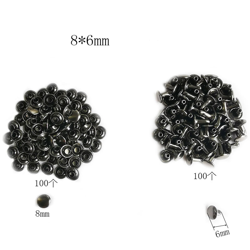 Double Cap Rivets Stud Rapid Rivets Leather Craft Repair 5mm 8mm 9mm ...